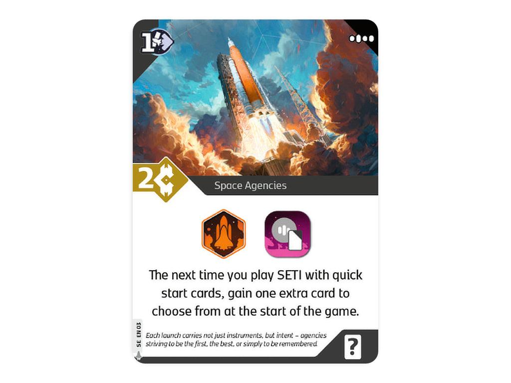 SETI - Space Agencies promo card – Czech Games Edition